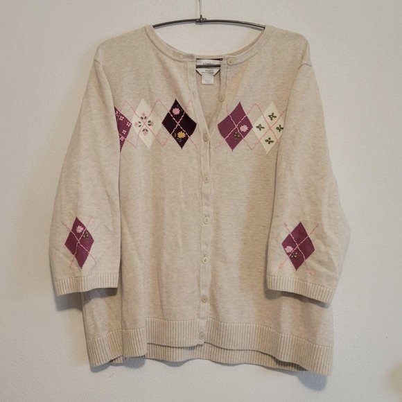 CJ Banks | Sweaters | Cj Banks Floral Embroidered Cardigan X Like New ...